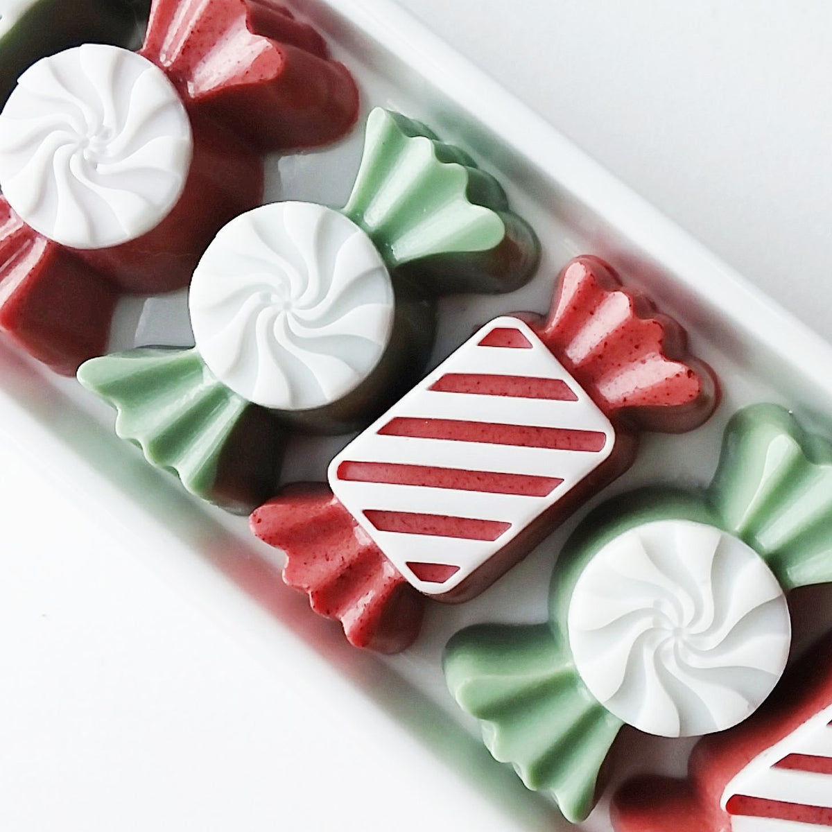 Christmas Candy Soaps : Red and Green Stocking Stuffers made from soap – Sunbasil Soap