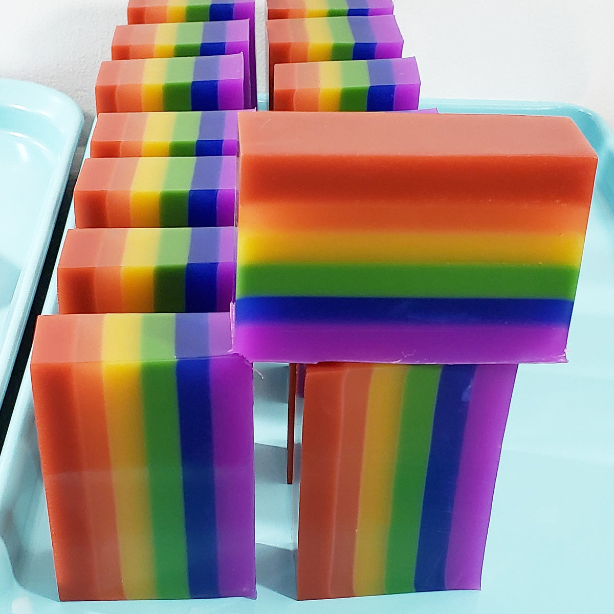 Rainbow Happy Soap. Rainbow Soap. Pride Gifts. Rainbow Soap – Sunbasil Soap
