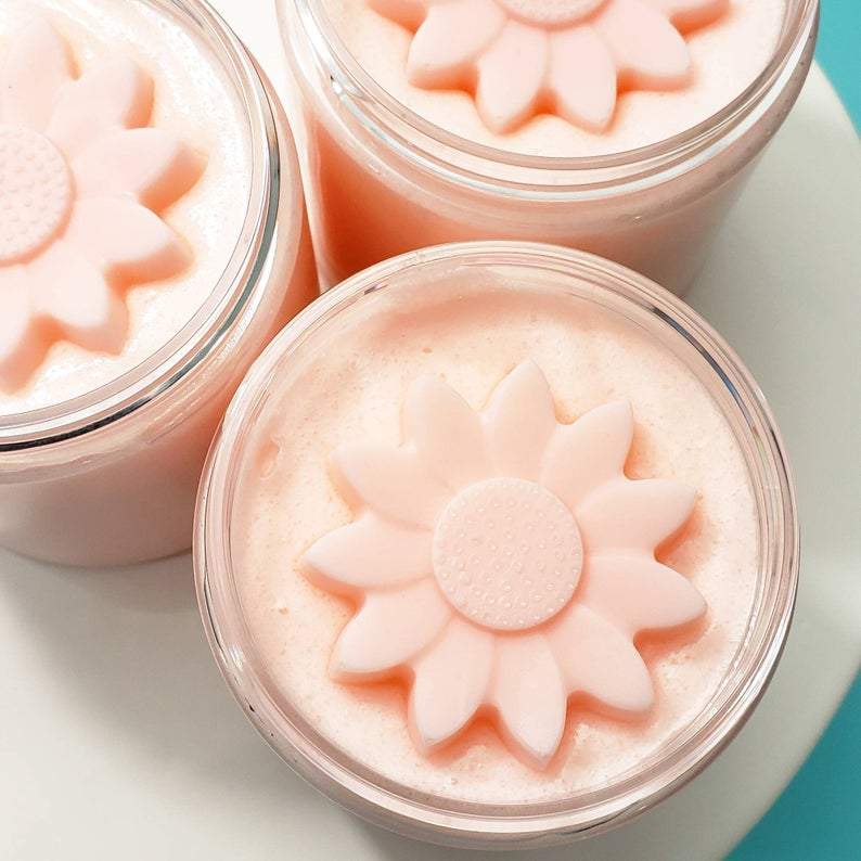 Hawaiian Girl Sugar Scrub Soap at Sunbasil Soap. Whipped Soap. Summer