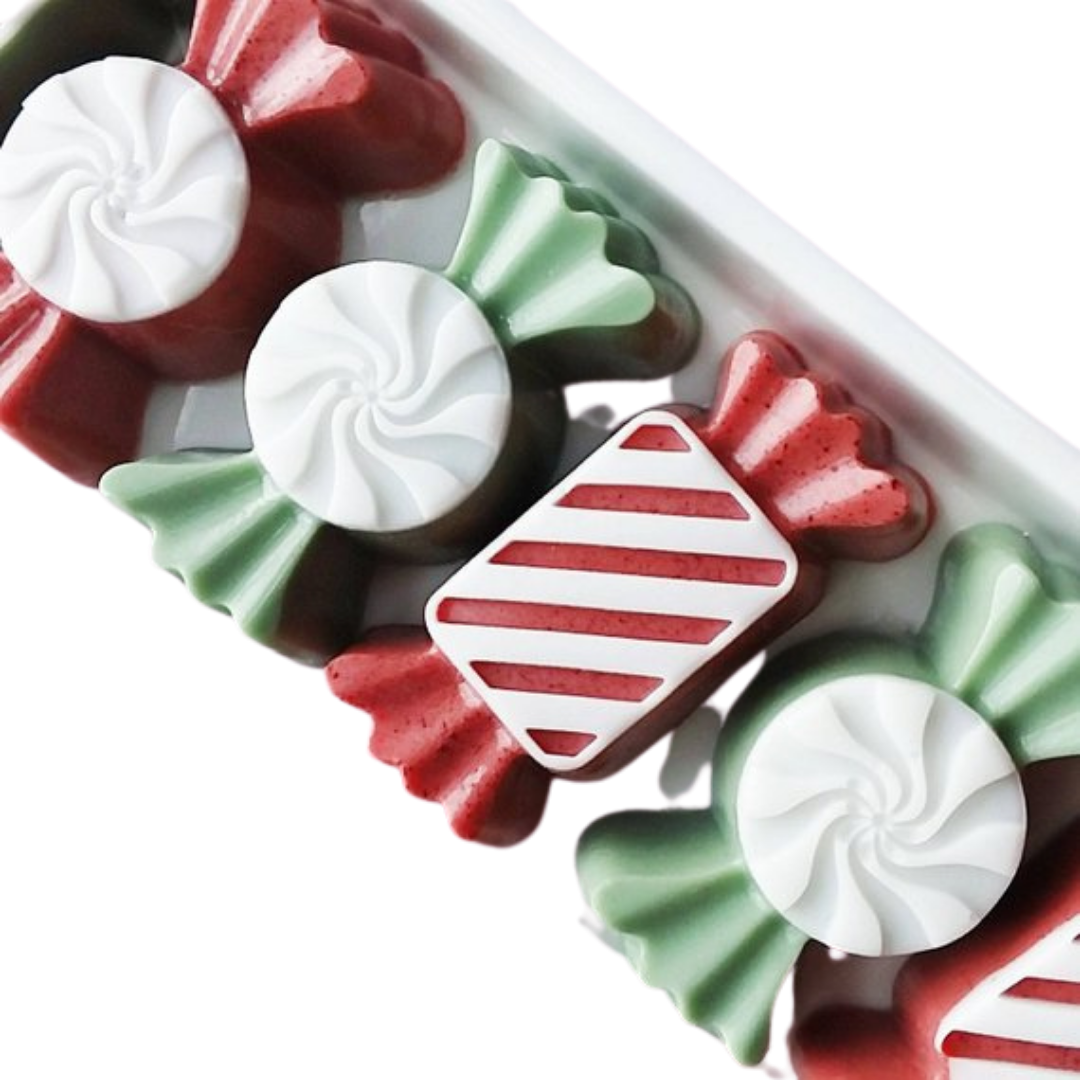 Christmas Candy Soaps : Red and Green Stocking Stuffers made from soap ...