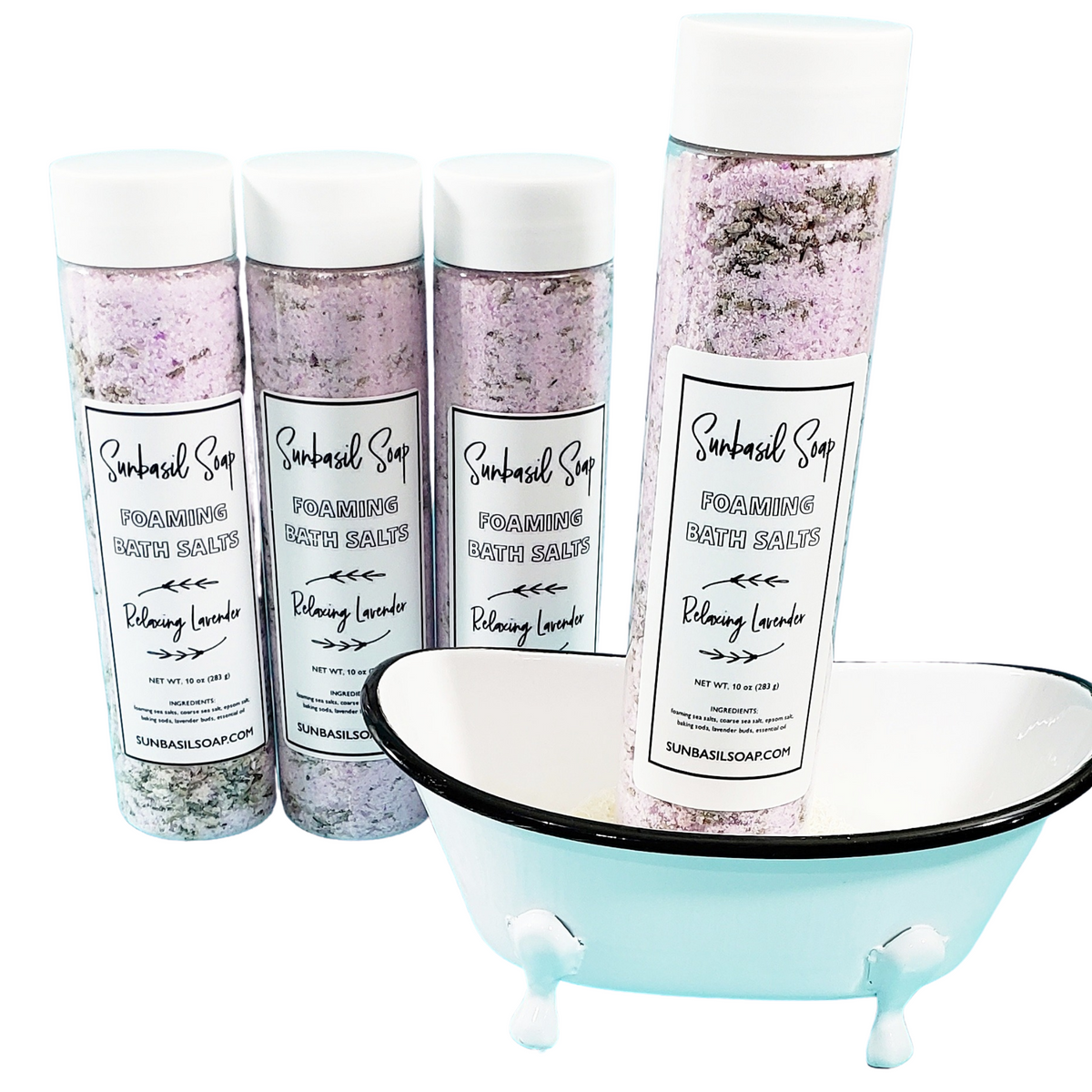 Shop Lavender Bath Salts | Bath Salts | Bubble Bath | Sunbasil Soap
