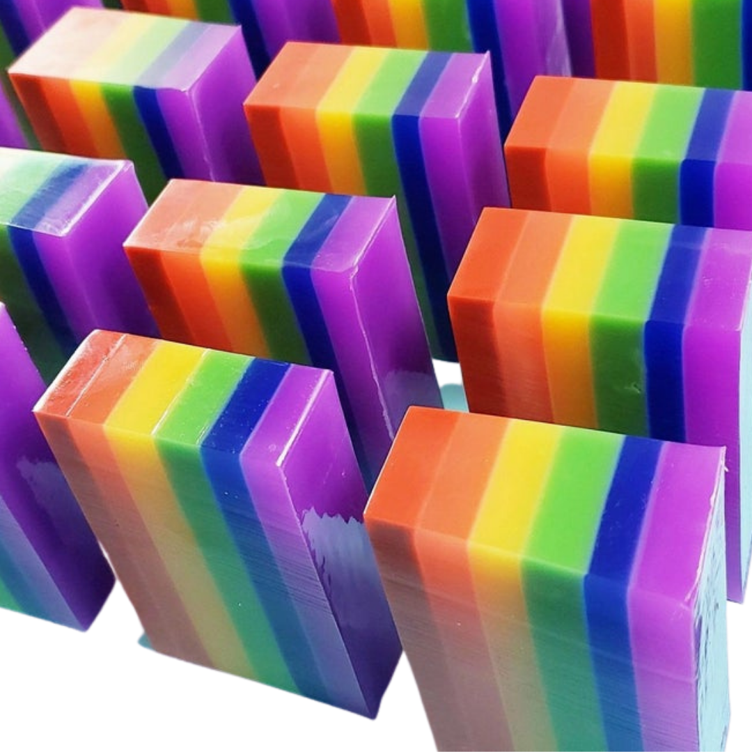 Rainbow Happy Soap. Rainbow Soap. Pride Gifts. Rainbow Soap – Sunbasil Soap